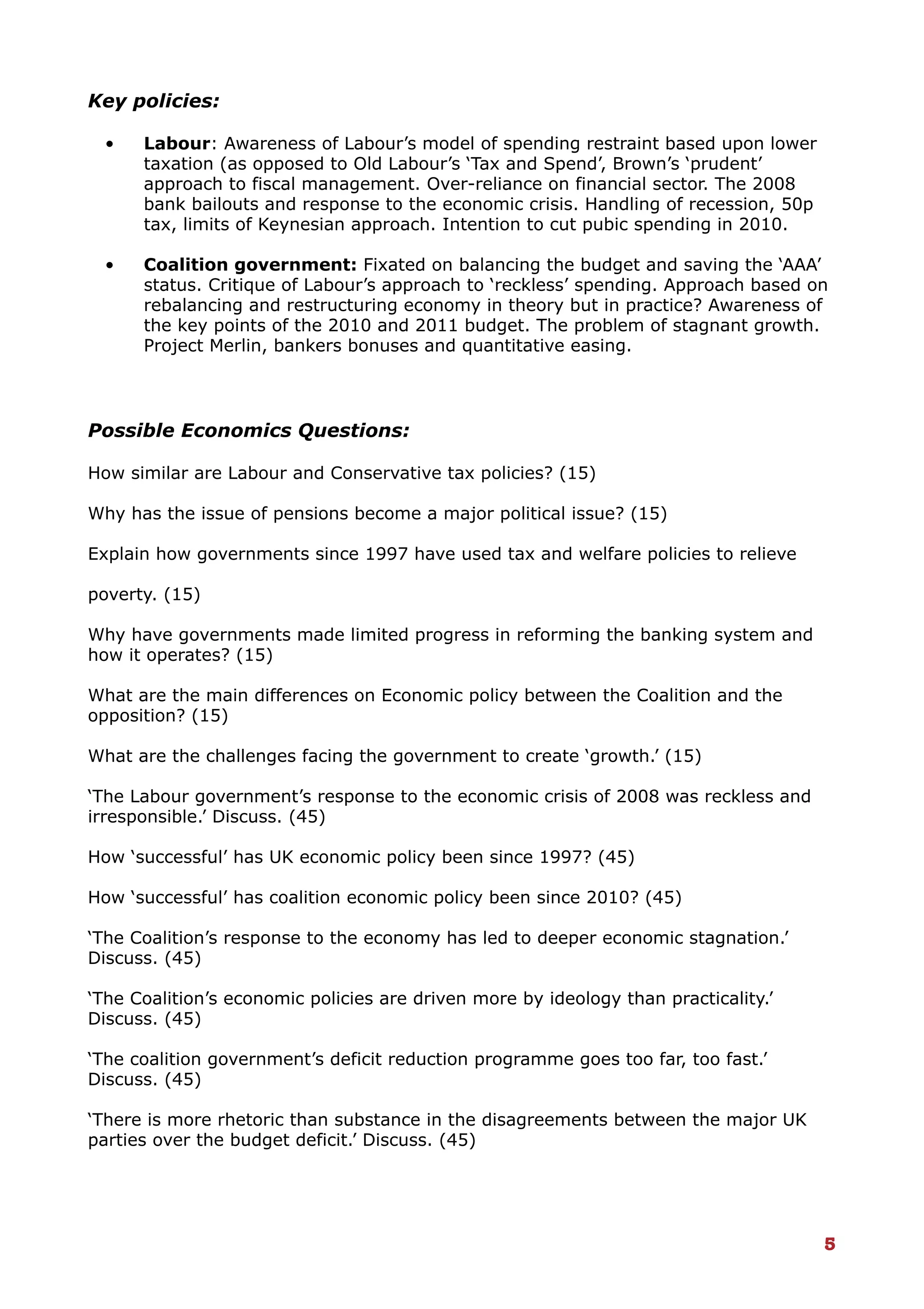 Unit 3 revision handbook | PDF