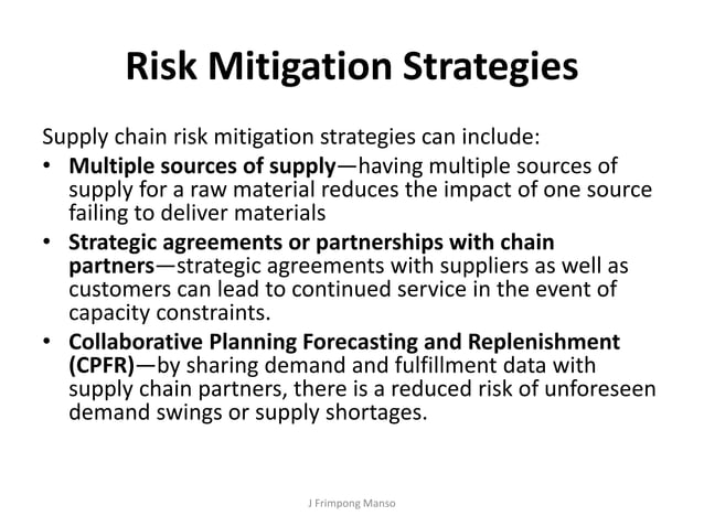 Unit 3 risk management strategies | PPTX | Logistics | Business