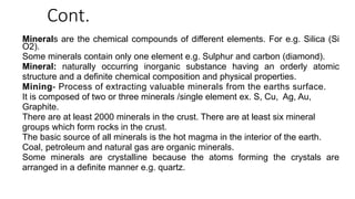 UNIT 3 Rocks and Minerals.pptx, Ores and Alloys | PPTX