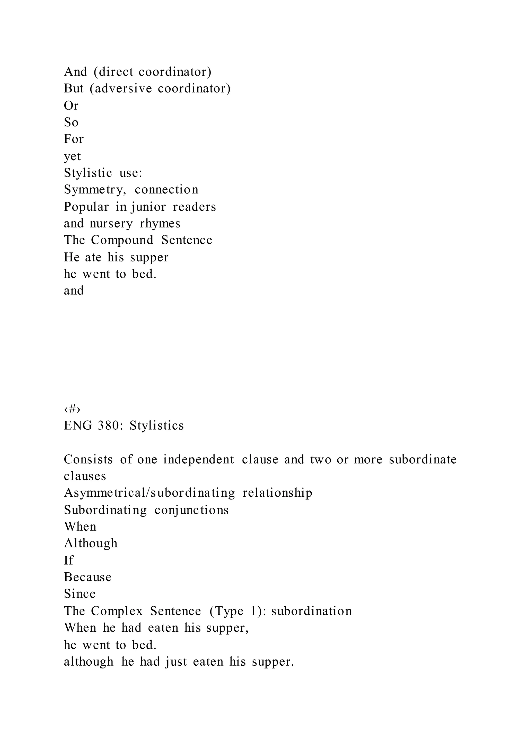 Unit 3 sections a and b grammar and style sentence styles | DOCX
