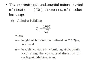 EVALUATION OF SEISMIC FORCES AS PER IS 1893_2016 | PPTX