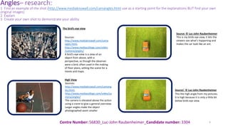 Unit 3 skills development camera shots & angles | PPTX