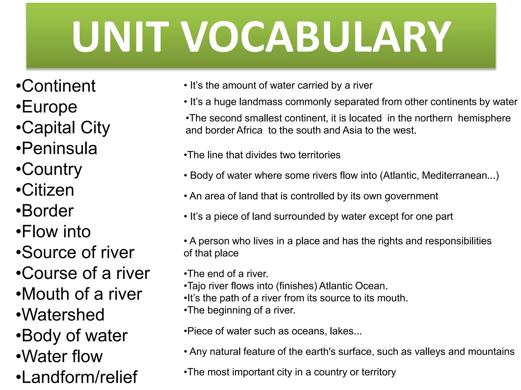 Unit 3 social. Geography of Europe | PPT