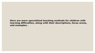 SPECIAL EDUCATION LEARNING , TEACHING , ASSESSMENT | PPTX