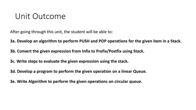 Unit 3 Stacks and Queues.pptx | Programming Languages | Computing