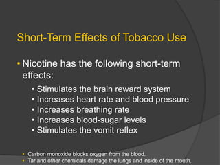 Unit 3 substance abuse, lesson 1 tobacco power point | PPTX