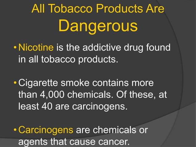 Unit 3 substance abuse, lesson 1 tobacco power point | PPTX