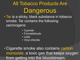 Unit 3 substance abuse, lesson 1 tobacco power point | PPTX