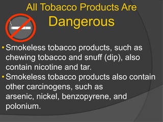 Unit 3 substance abuse, lesson 1 tobacco power point | PPTX