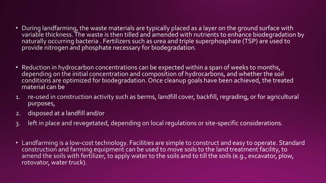 hazardous waste treatment and disposal notes | PPT