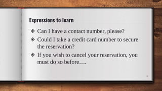 Unit 3 Taking reservations in hotel .pptx