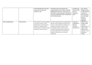 Unit 3 task 2 table irene | DOCX | Computer Animation | Computer ...