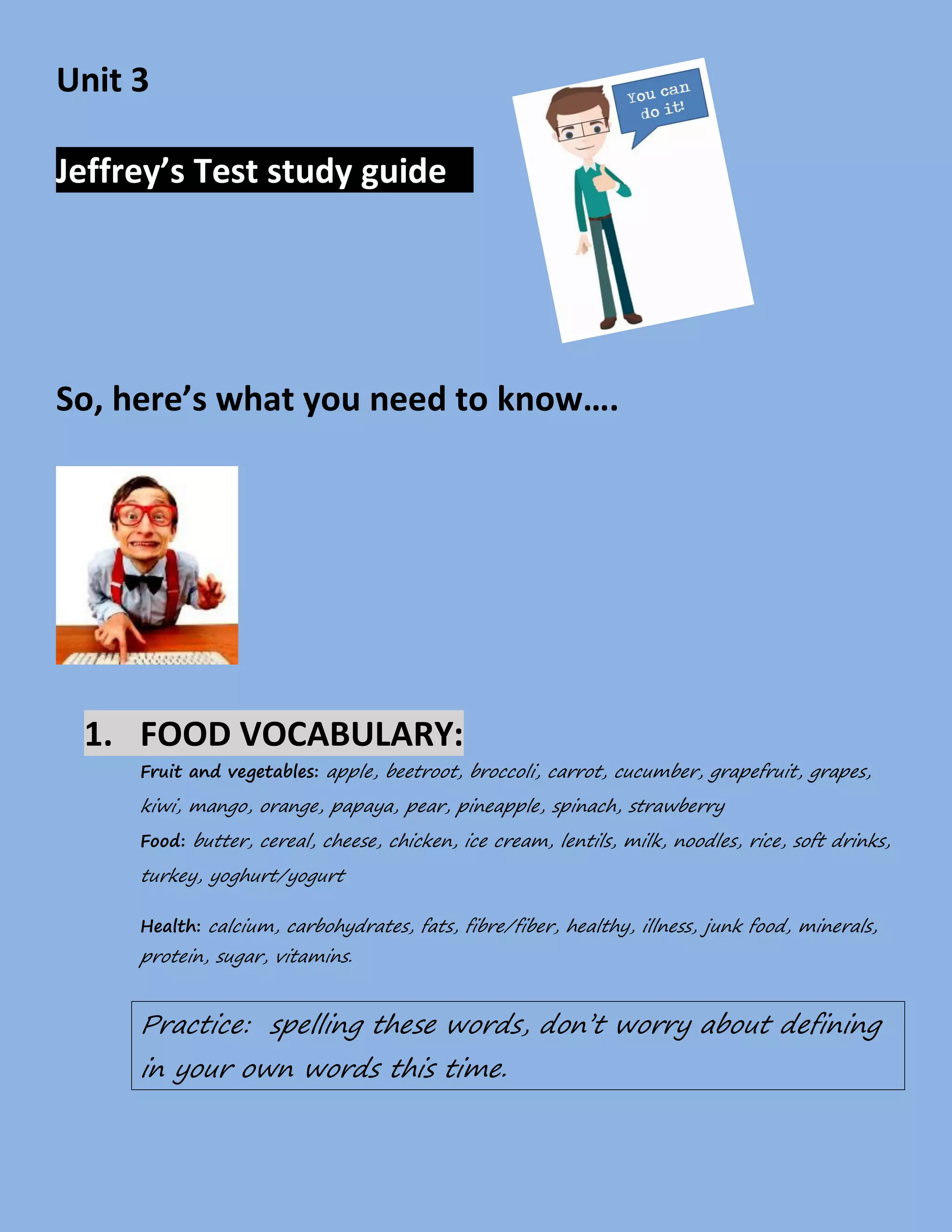 Unit 3 test study guide | PDF