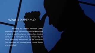 loneliness elderly | PPTX