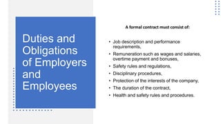Unit 3 The Employmnet Contract and Core Labour Legislations impacting ...