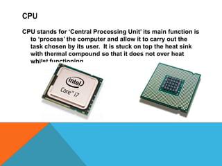 Common Components of a Computer System | PPT