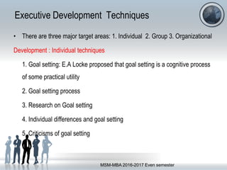 Unit 3 training and executive development | PPTX