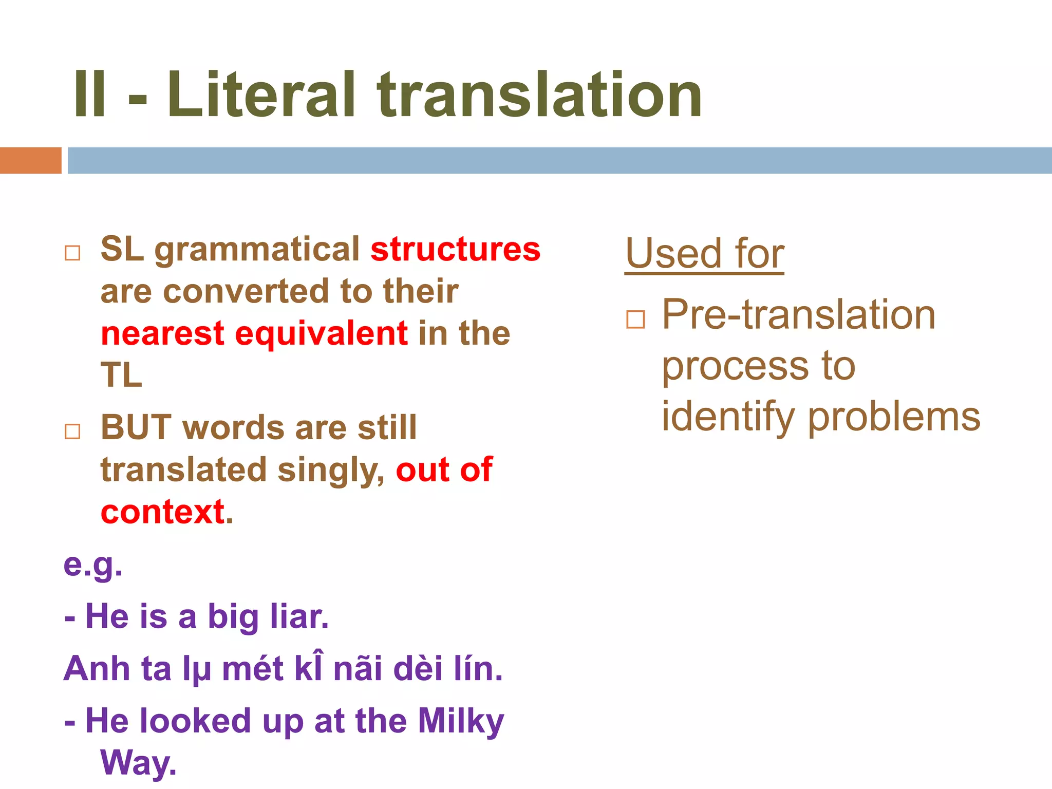 Unit 3 translation methods | PPT