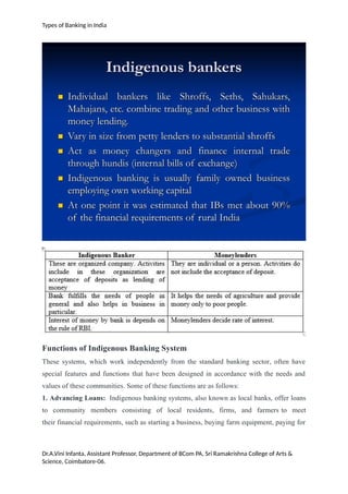 TYPES OF BANKS SYSTEM IN INDIA DOCUMENT. | DOCX