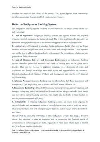 TYPES OF BANKS SYSTEM IN INDIA DOCUMENT. | DOCX