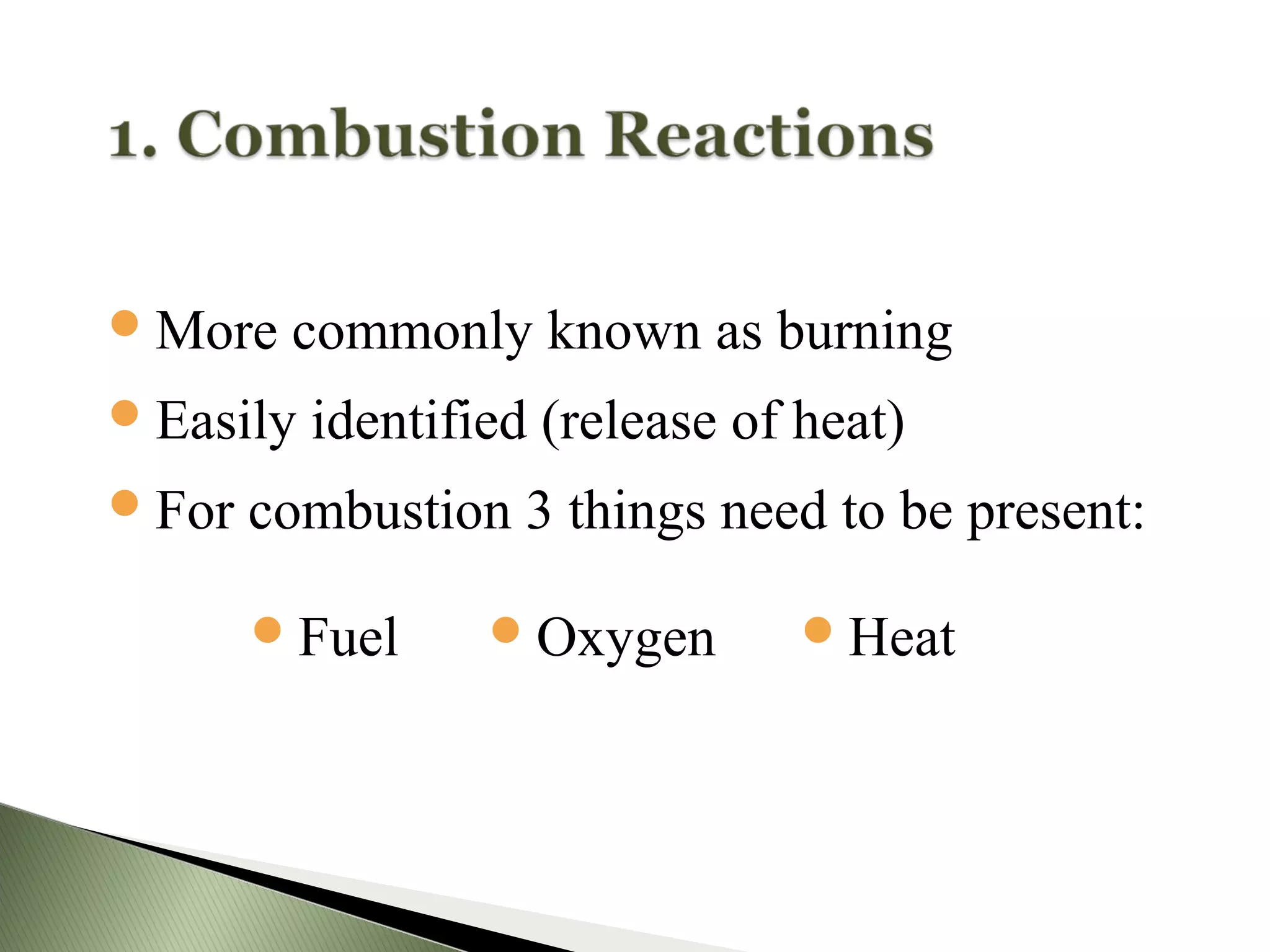 Unit 3 types of chemical reaction | PPT