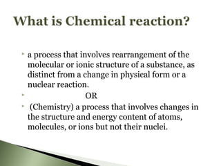 Unit 3 types of chemical reaction | PPT