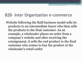 Unit 3 types of e commerce | PPTX