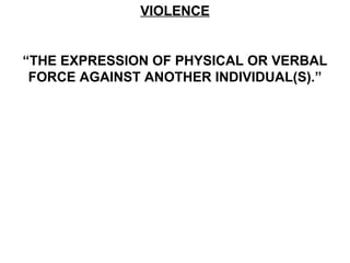 Unit 3 violence | PPT