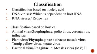Topic virus and their structure classification replication and ...