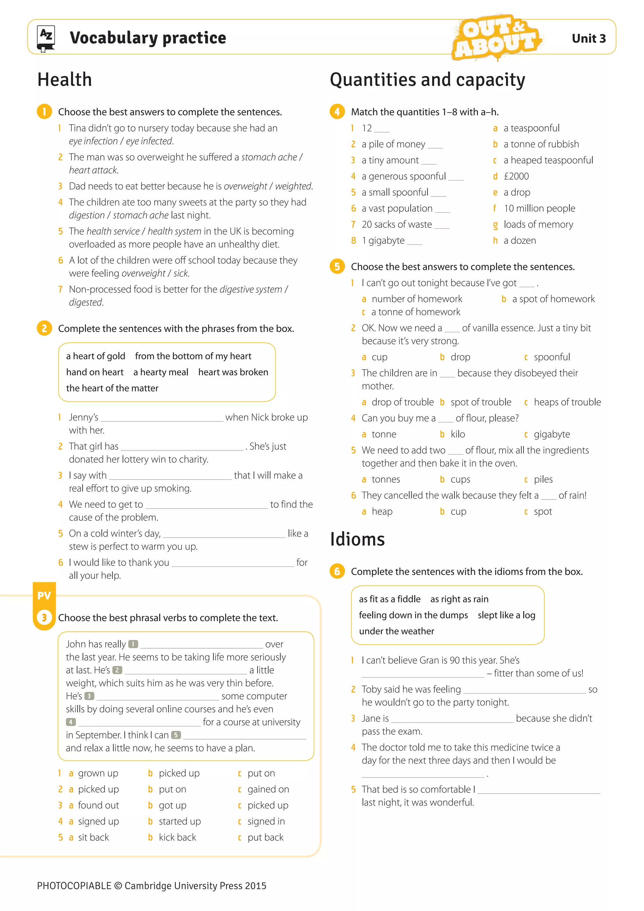 Unit 3 vocabulary practice | PDF