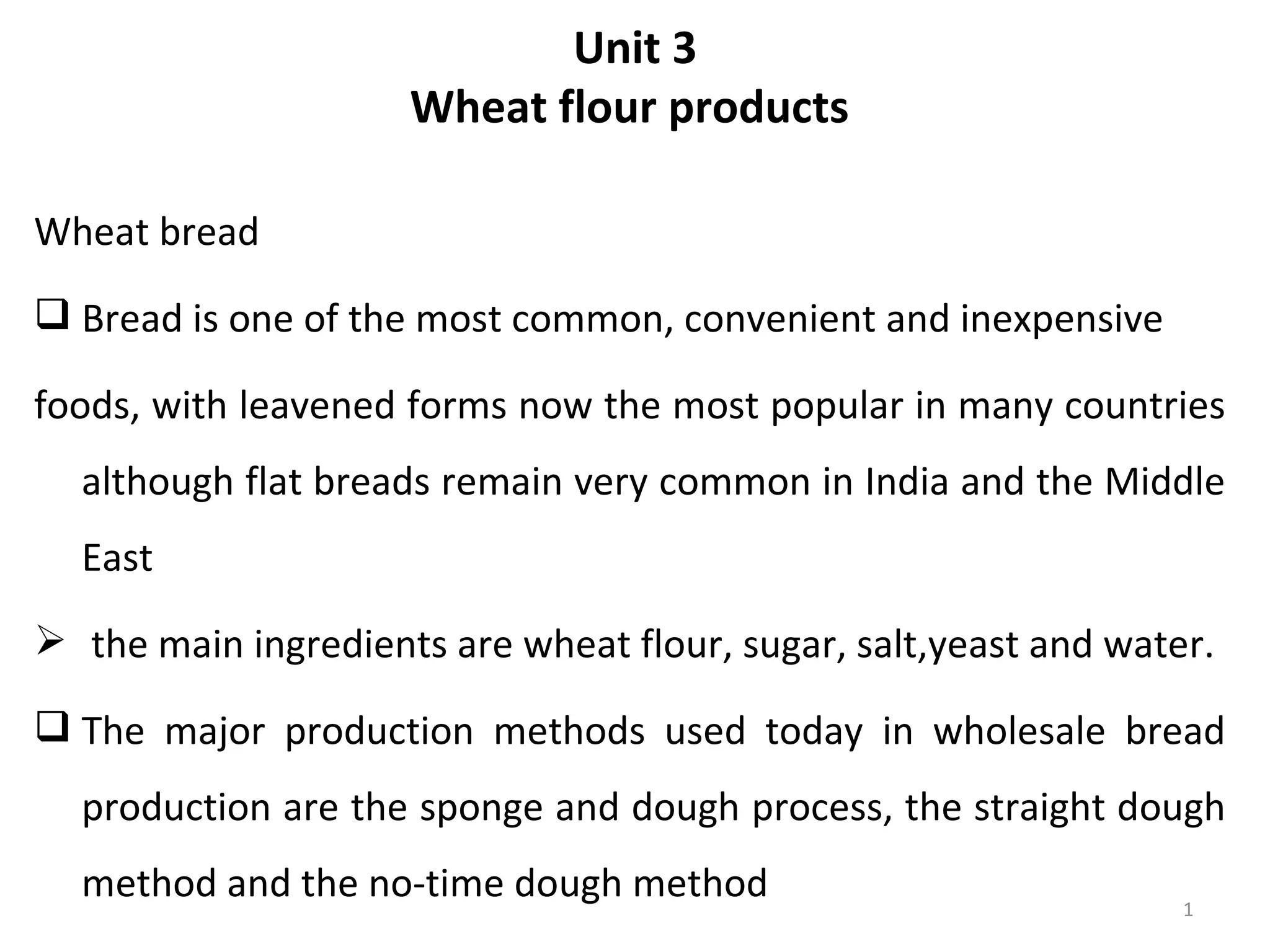 Unit 3 wheat flour products | PPT