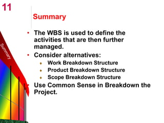 Unit 3 WorkBreakdownStructure.ppt related to project management | PPT