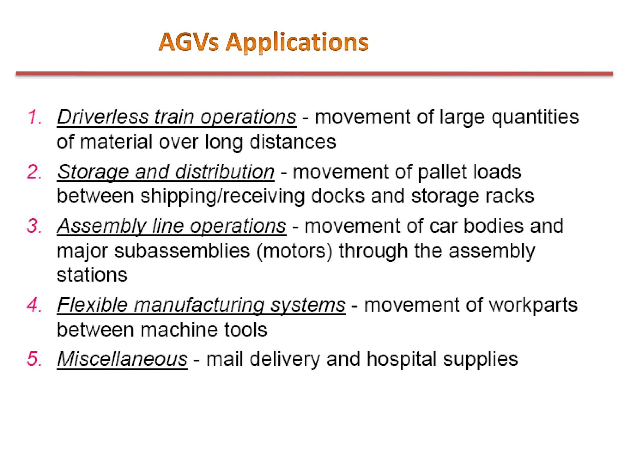 UNIT 4-002356566 - FLEXIBLE MANUFACTURING SYSTEM (FMS) AND AUTOMATED GUIDED VEHICLE SYSTEM (AGVS ...