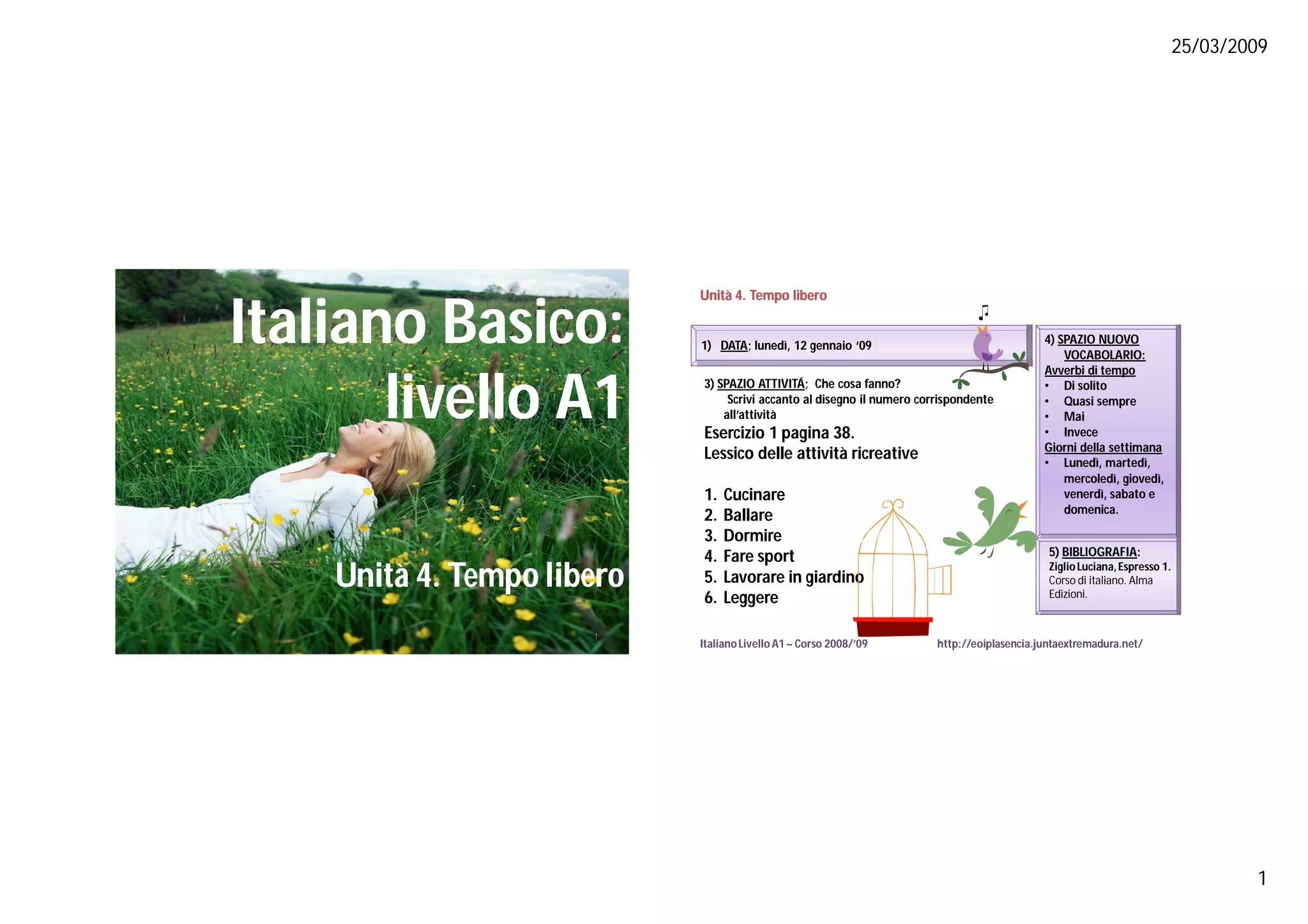 Unit4 Tempo Libero | PDF