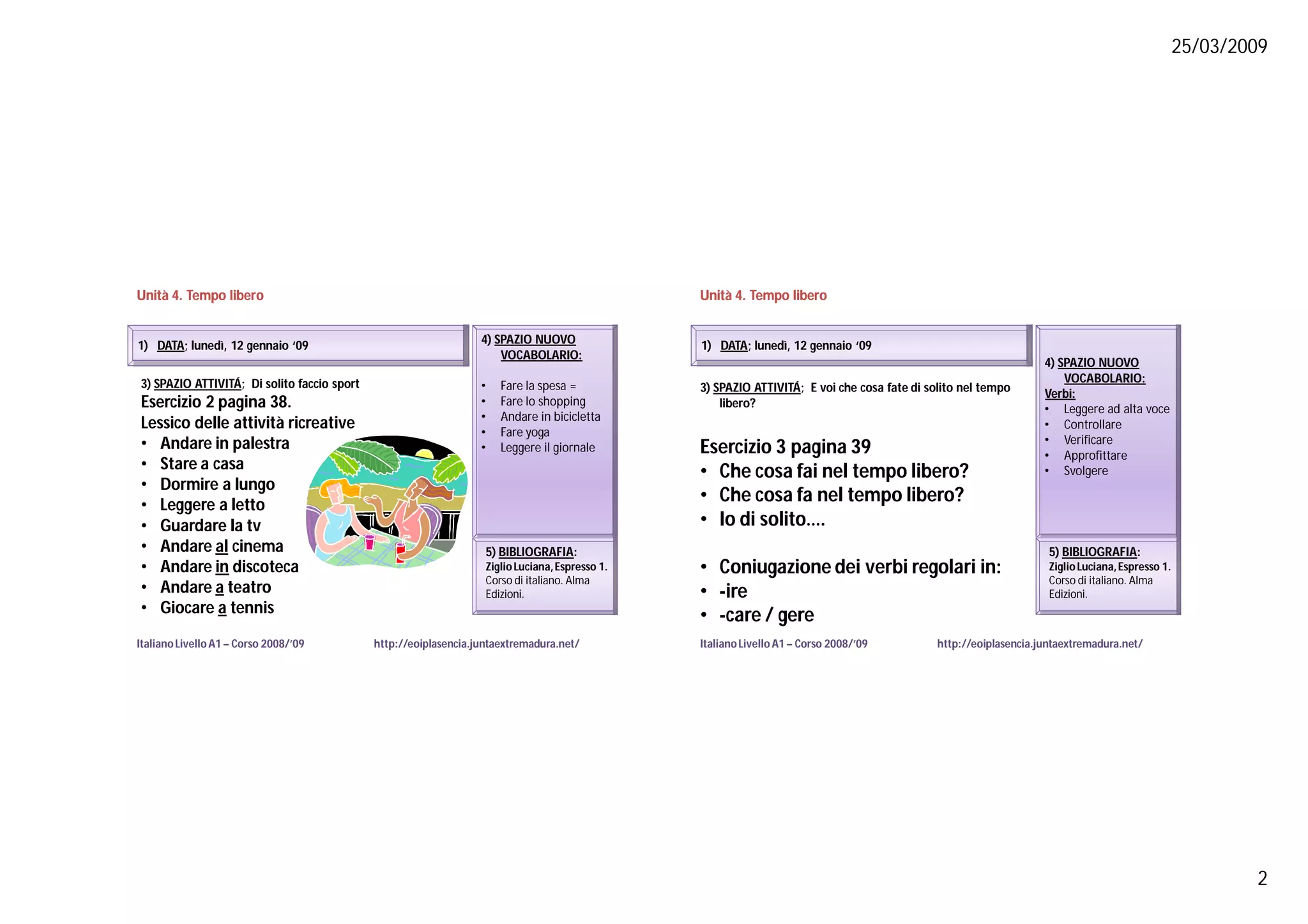 Unit4 Tempo Libero | PDF
