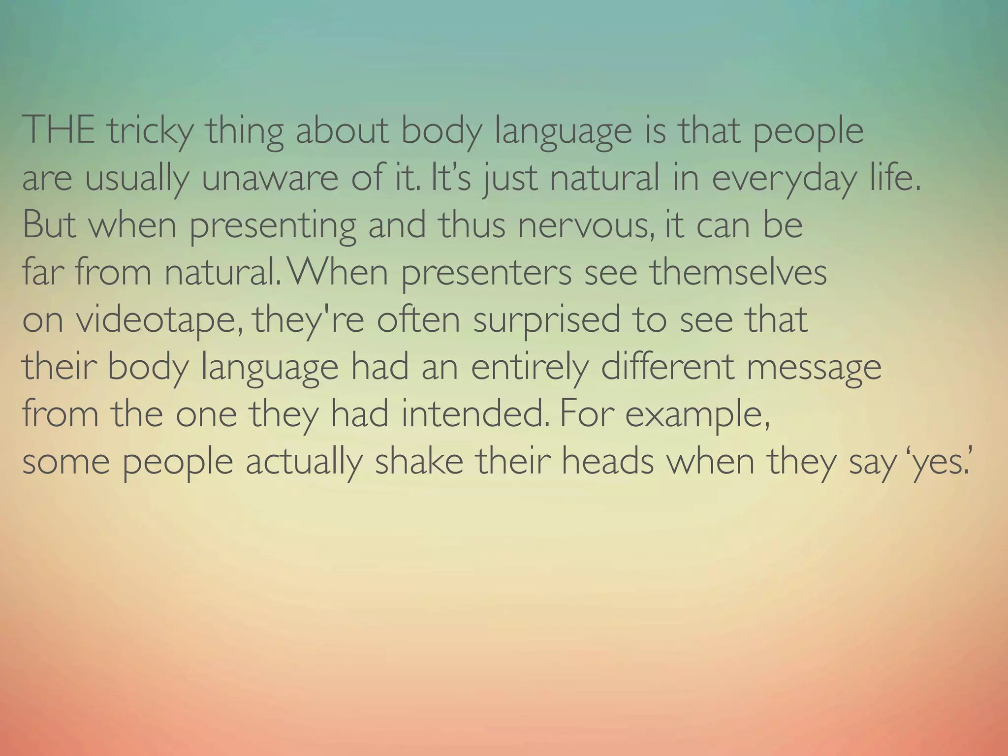 Presentation Skills. Unit 4: Body Language | KEY