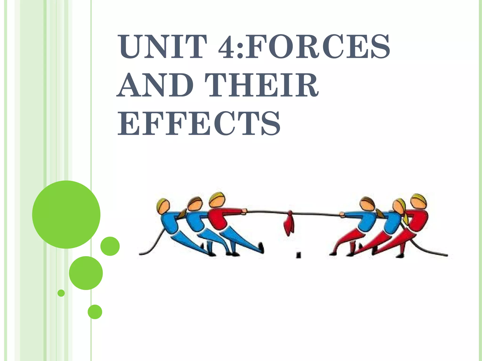 Unit 4: Forces and their effects | PPT