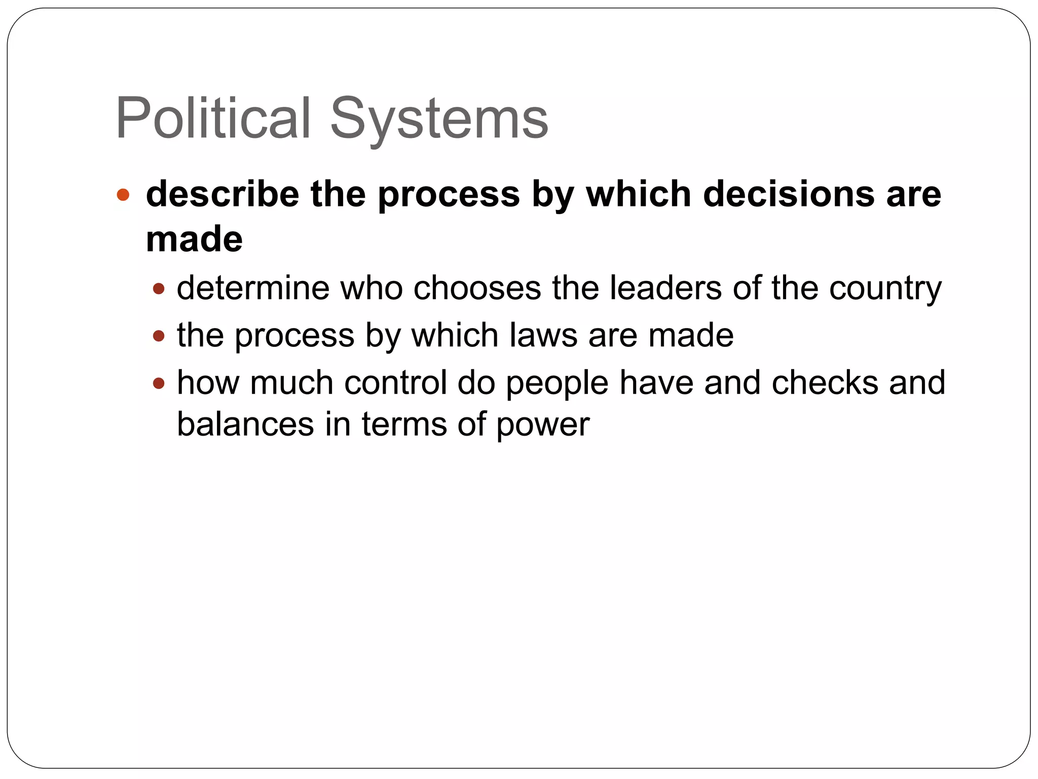 Lesson #3: The Political Economy | PPTX
