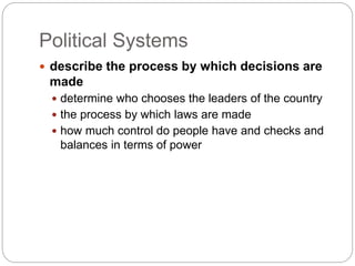 Lesson #3: The Political Economy | PPTX