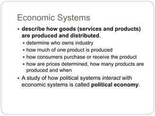 Lesson #3: The Political Economy | PPTX