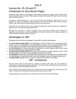 Unit 4 web technology uptu | DOCX