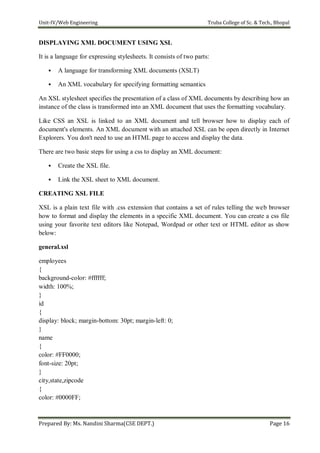 Web engineering UNIT IV as per RGPV syllabus | PDF