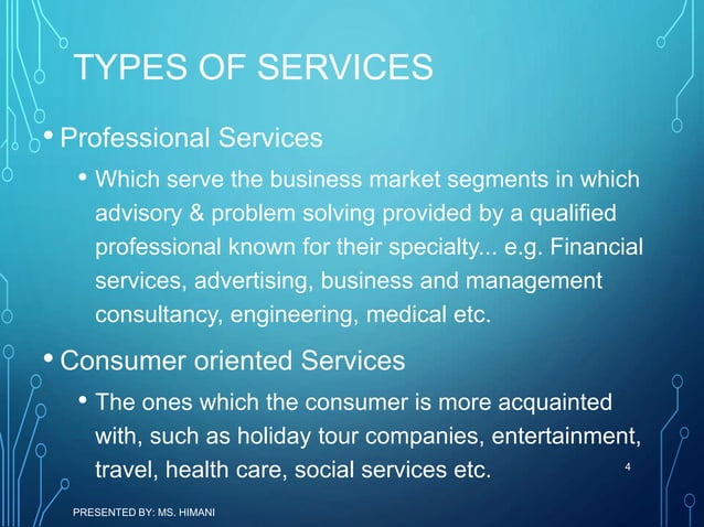 Unit 4 Services management | PPT