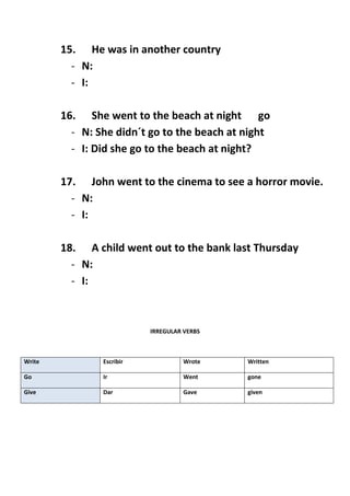 Unit 4. past simple | PDF