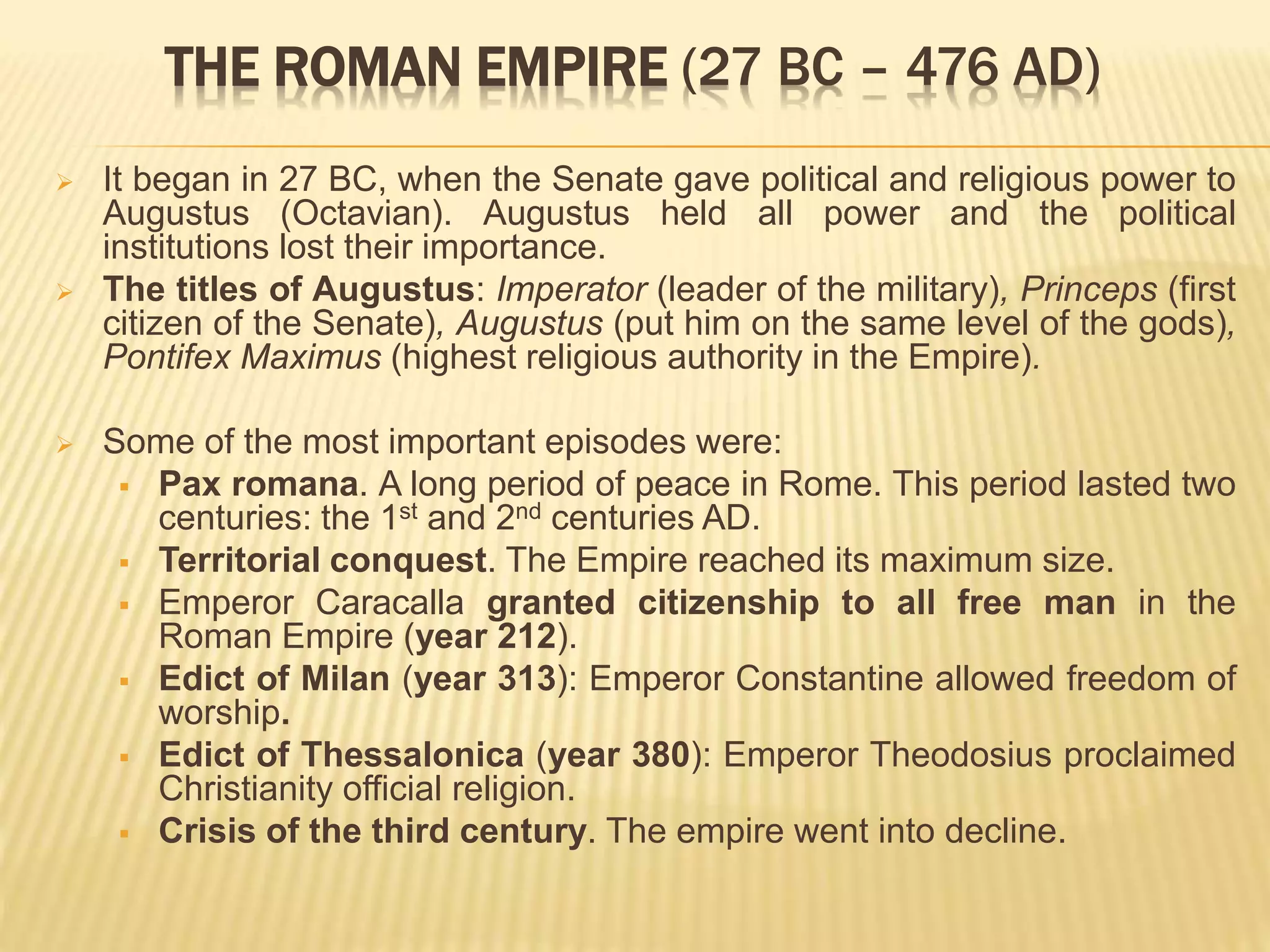 Unit 4. Ancient Rome | PPTX