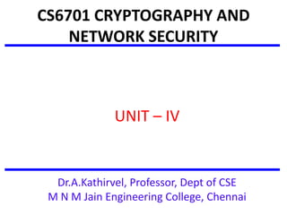 CS6701 CRYPTOGRAPHY AND NETWORK SECURITY | PDF