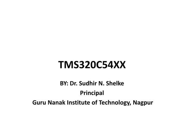 Unit4.tms320c54x | PDF | Operating Systems | Computer Software and Applications