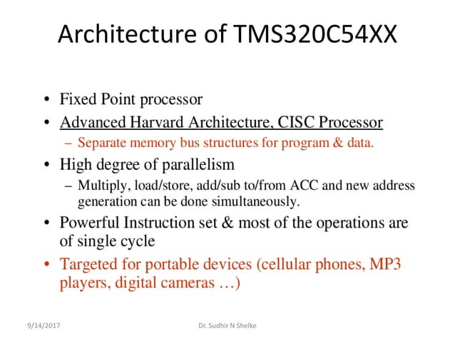 Unit4.tms320c54x | PDF | Operating Systems | Computer Software and Applications