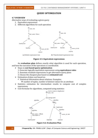 Query Processing, Query Optimization and Transaction | PDF