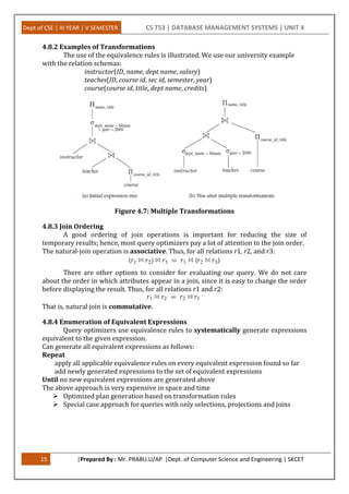 Query Processing, Query Optimization and Transaction | PDF